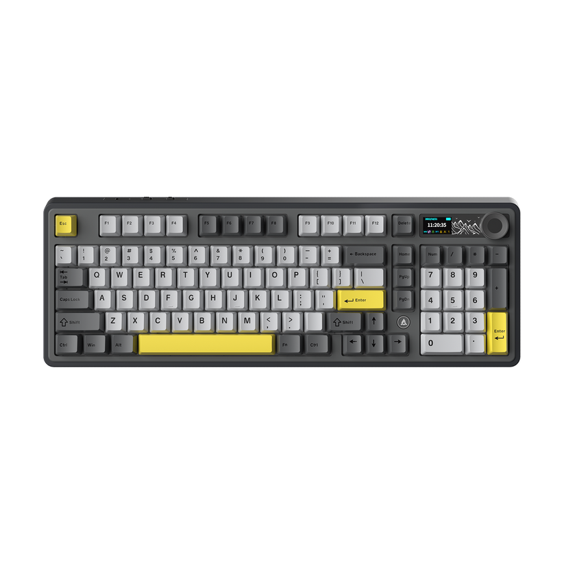 Ajazz AK980 Gaming Mechanical Keyboard with Color Screen 98 Keys RGB ...