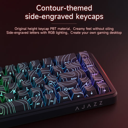 AJAZZ AK680 MAX Flagship Edition 68-Key Top Structure Wired Mechanical ...