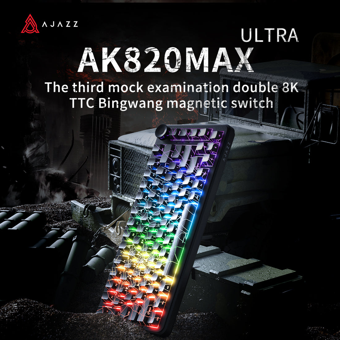 AJAZZ AK820 Max Ultra Magnetic Switch Keyboard — a wireless gaming ...