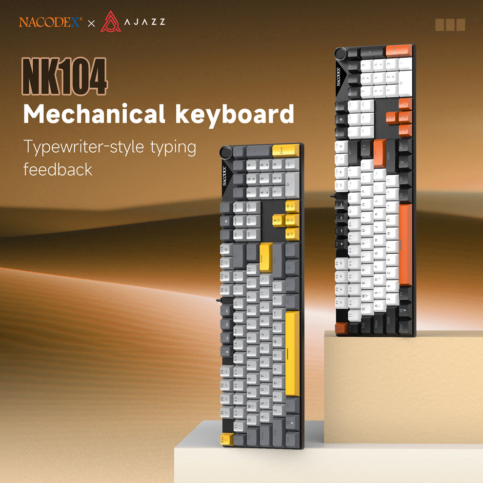 AJAZZ NK104 Full-Size 104 keys Mechanical Keyboard Hot-Swappable Wired ...