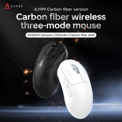 AJAZZ AJ199 Gaming Mouse Carbon Fiber Version 500mAh Bluetooth/2.4G Wi ...