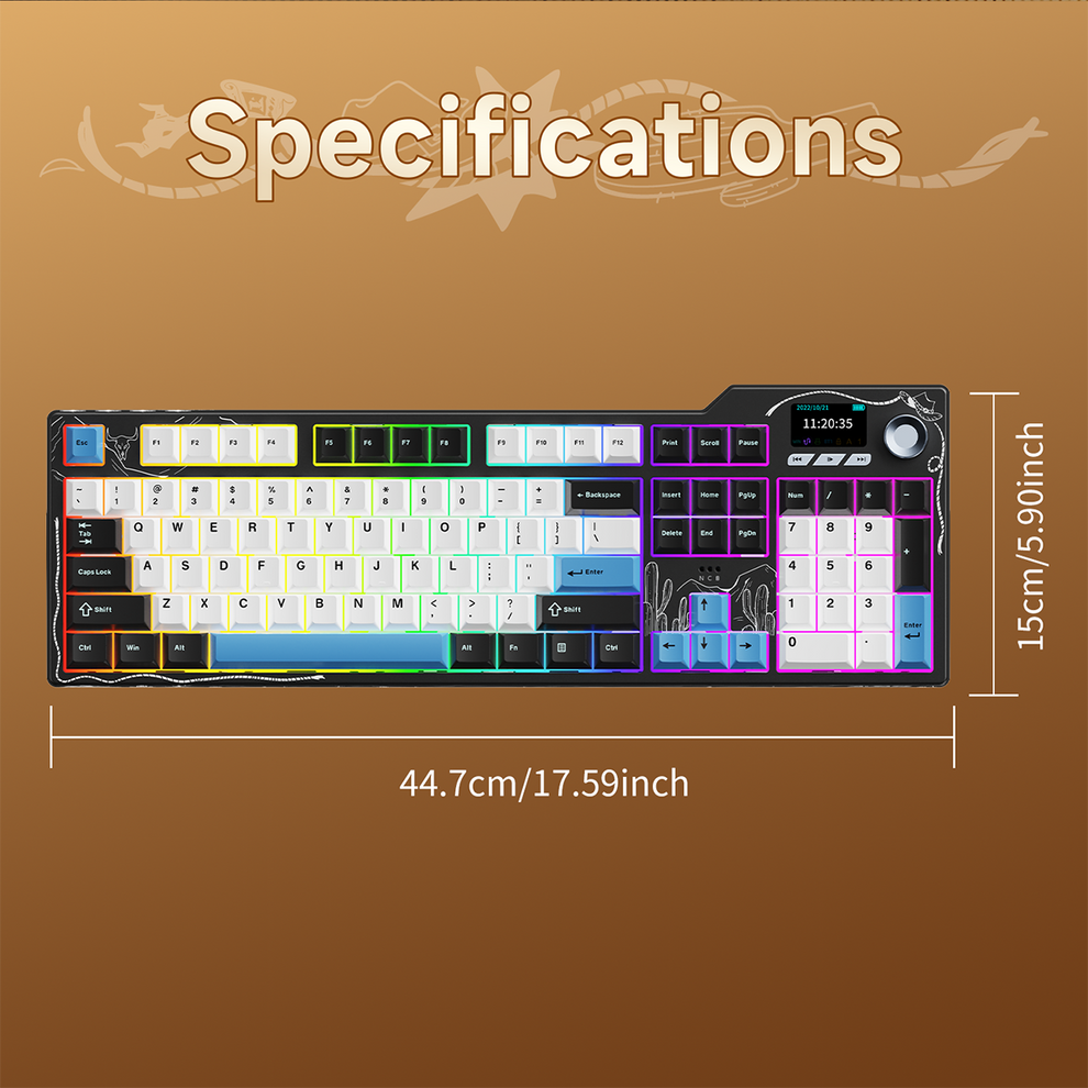 AJAZZ AK35I V4 Gaming Mechanical Keyboard Full size Wired/2.4G Wireles ...