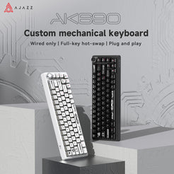 AJAZZ AK690 68-key mechanical keyboard with ergonomic design hot-swapp ...