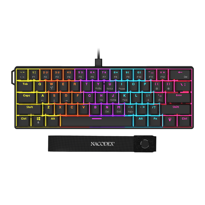 AJAZZ NK61 Mechanical Keyboard Red switches mixed light hot-swappable ...