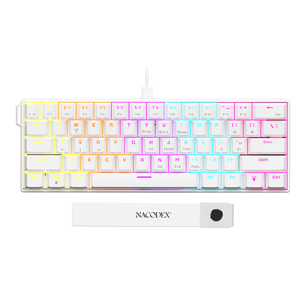 AJAZZ NK61 Mechanical Keyboard Red switches mixed light hot-swappable ...