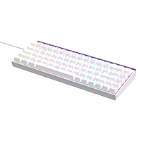 AJAZZ NK68 Small Mechanical Keyboard 68-key layout Mixed Light Red axi ...