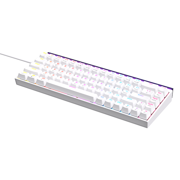 AJAZZ NK68 Small Mechanical Keyboard 68-key layout Mixed Light Red axi ...