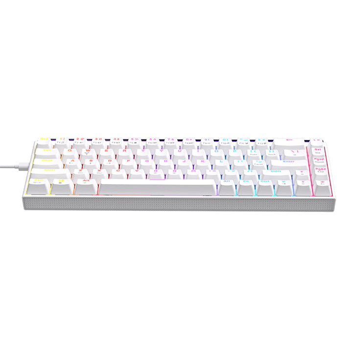 AJAZZ NK68 Small Mechanical Keyboard 68-key layout Mixed Light Red axi ...