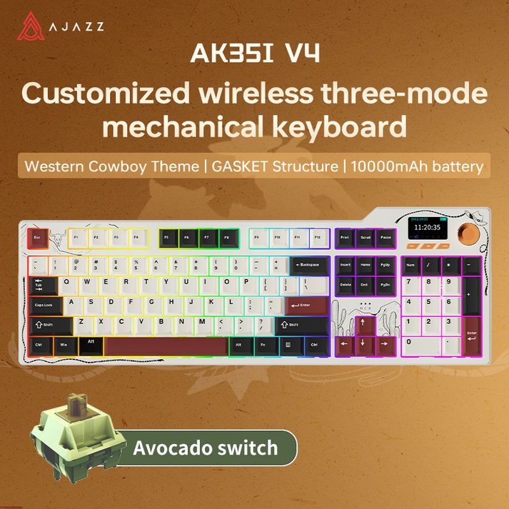 AJAZZ AK35I V4 Gaming Mechanical Keyboard Full size Wired/2.4G Wireles ...