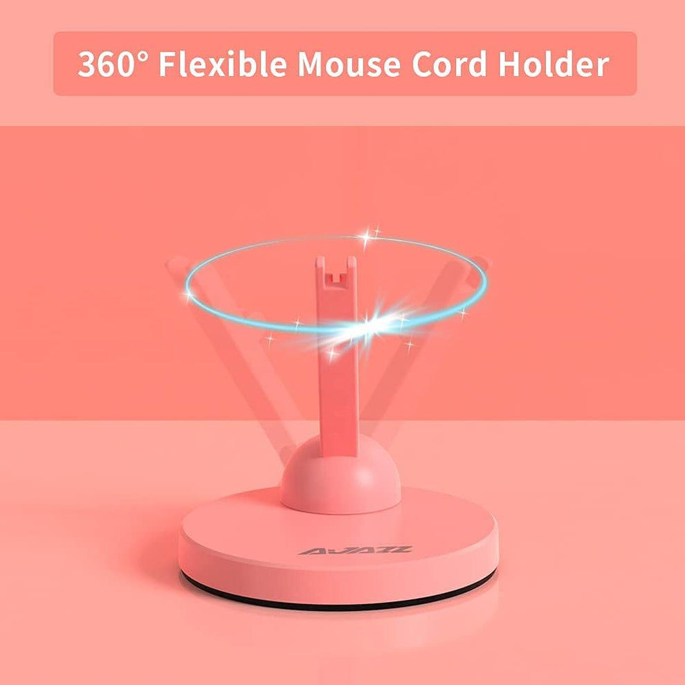 NACODEX Pink Gaming Mouse Bungee Flexible Cord Clip Clipper Wire Cabl ...