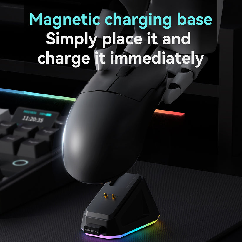 AJAZZ AJ159P MC Gaming Mouse with Magnetic Charging Dock (Bluetooth/2 ...
