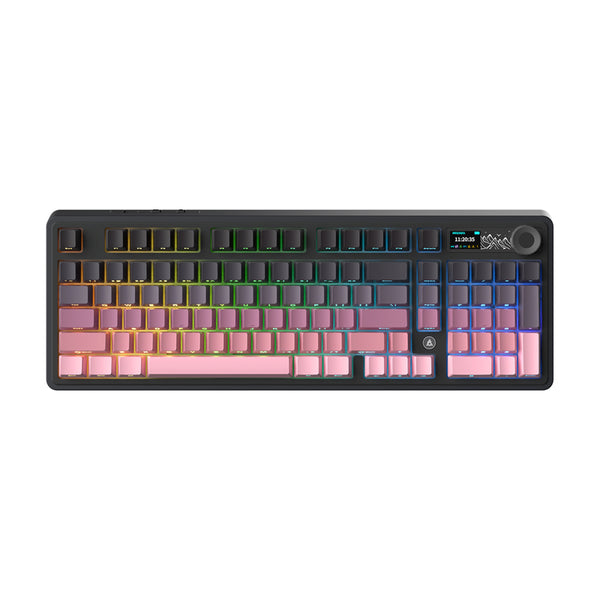 Ajazz AK980 Gaming Mechanical Keyboard with Color Screen 98 Keys RGB ...