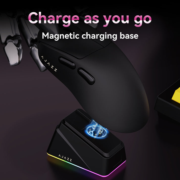 AJAZZ AJ179 TITAN Mouse Bluetooth Tri-mode PAW3950 8000Hz Return Rate ...