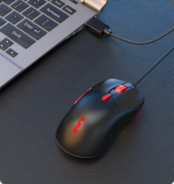 Ajazz AJ129 RGB Wired Mouse Gamer 12400 DPI Optical 7 Buttons USB Mou ...