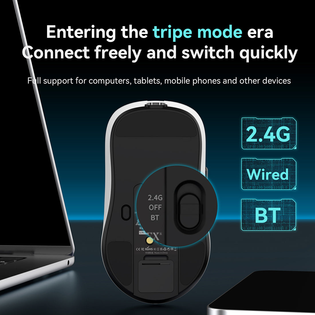 AJAZZ AJ159P MC Mouse PAW3311 Tripe mode 1000Hz return rate – AJAZZ ...