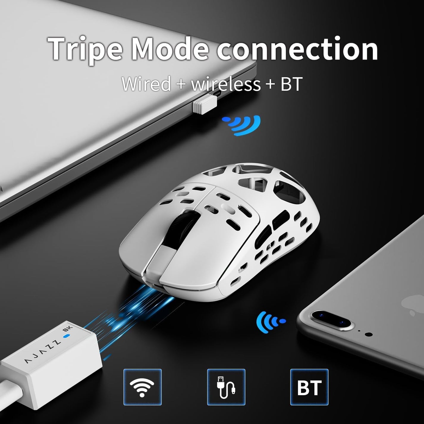 AM3 MAX Wireless Gaming Mouse, Lightweight Full Magnesium Alloy mice ...