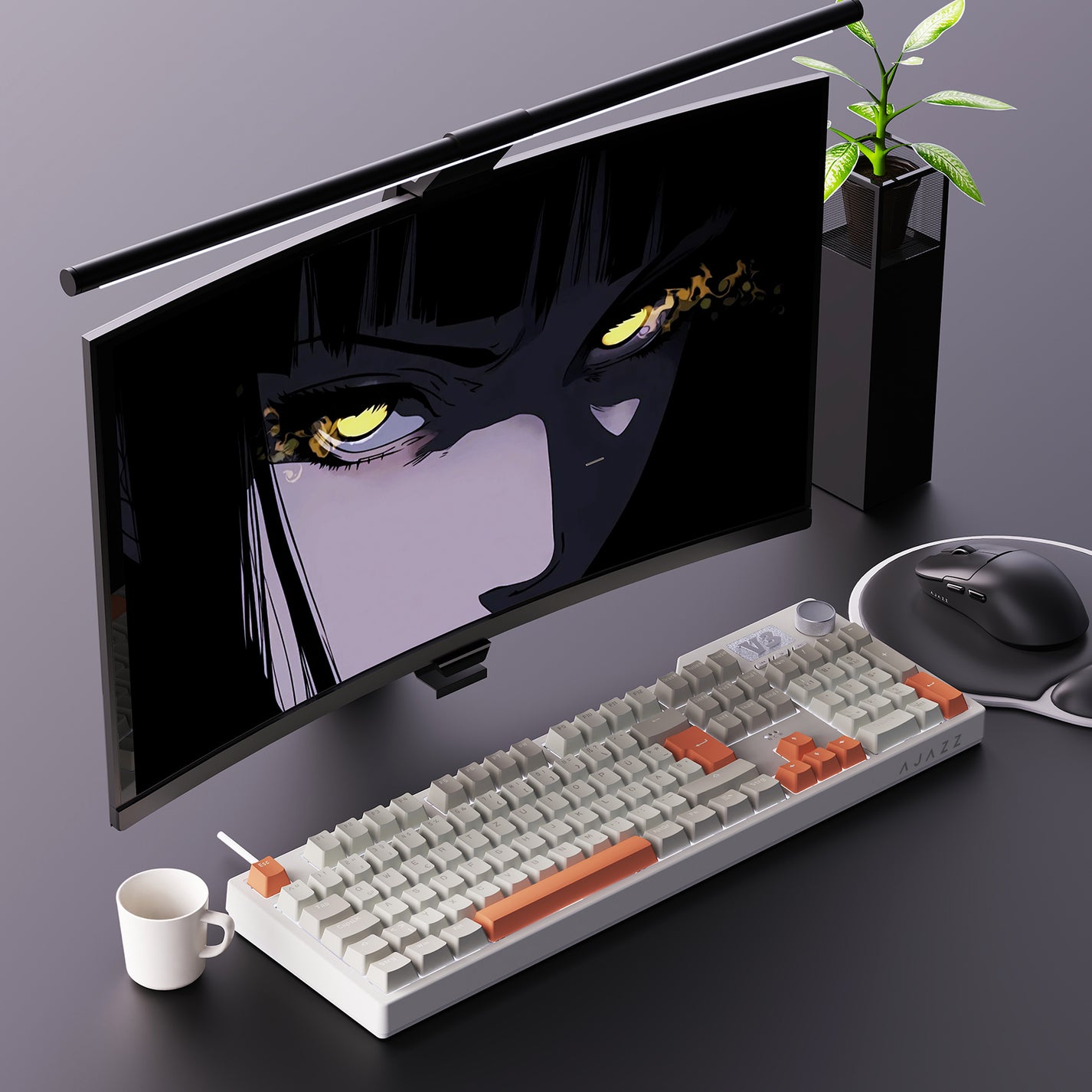 German Ajazz AK35i V3 Wired Mechanical Keyboard QWERTZ Full-size 104-k ...