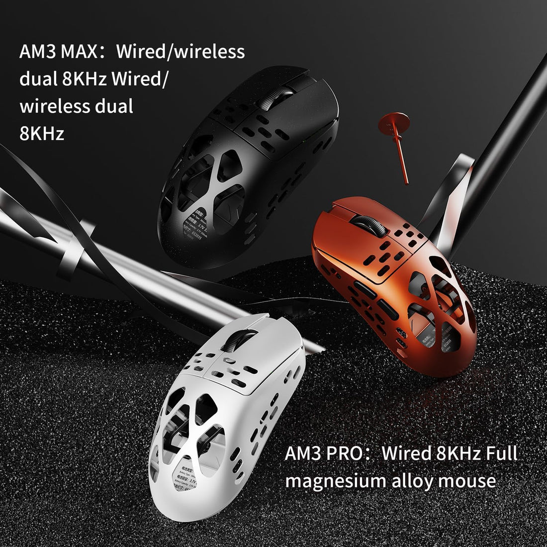 AM3 MAX Wireless Gaming Mouse, Lightweight Full Magnesium Alloy mice ...