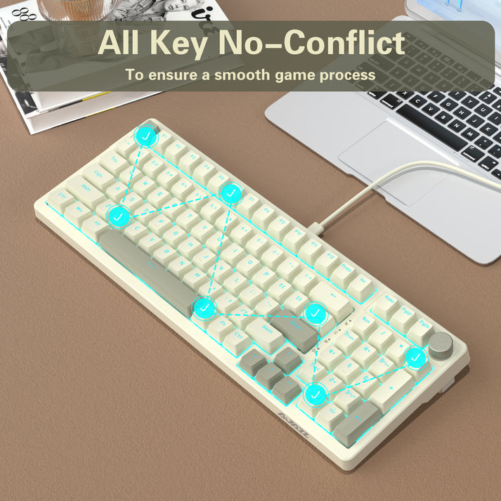 AJAZZ AK992 Retro Keyboard – AJAZZ Official Store