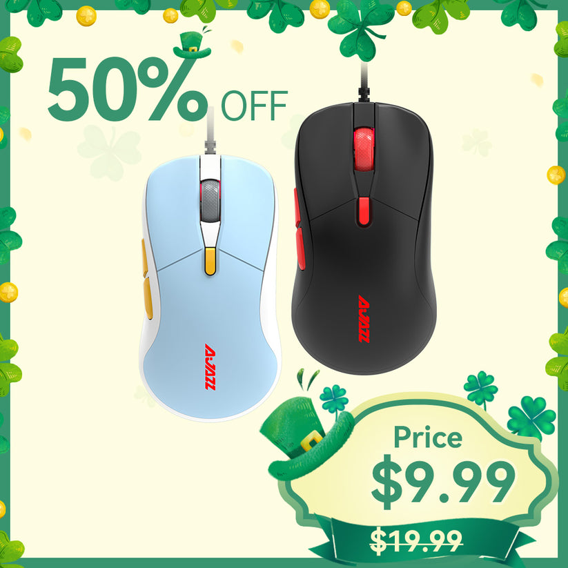 Ajazz AJ129 RGB Wired Mouse Gamer 12400 DPI Optical 7 Buttons USB Mou ...