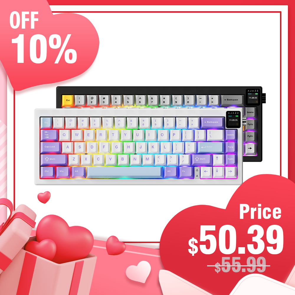 AJAZZ AK650 Keyboard - 65% Layout Gasket-mounted Hot-Swap Wired ...