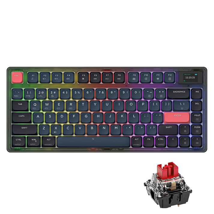 75% Low Profile Wireless RGB Mechanical Keyboard Fashionable Three ...