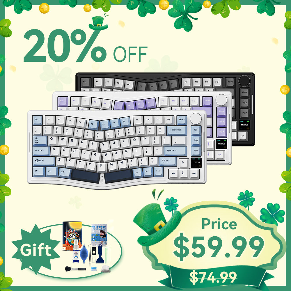 AJAZZ AKS075 Mechanical Keyboard Customized Alice Ergonomic Hot Swap
