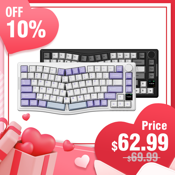 AJAZZ AKS075 Mechanical Keyboard Customized Alice Ergonomic Hot Swap