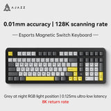 AJAZZ AK980 Max Wired Mechanical Keyboard with Magnetic Switch 101 Keys 20 Mode RGB Backlit ...
