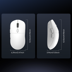 AJAZZ NJ07 Wired/2.4G Wireless/Bluetooth Gaming Mouse 300mAh Battery L ...