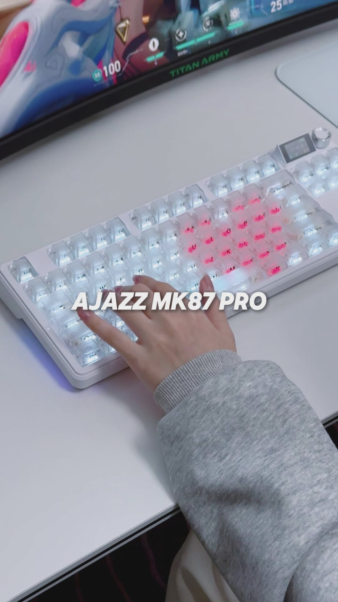 AJAZZ AK820 V2/PRO 10000mAh 2.4G/BT/Wired 1k+1K/8k+8K Gaming mechanica ...