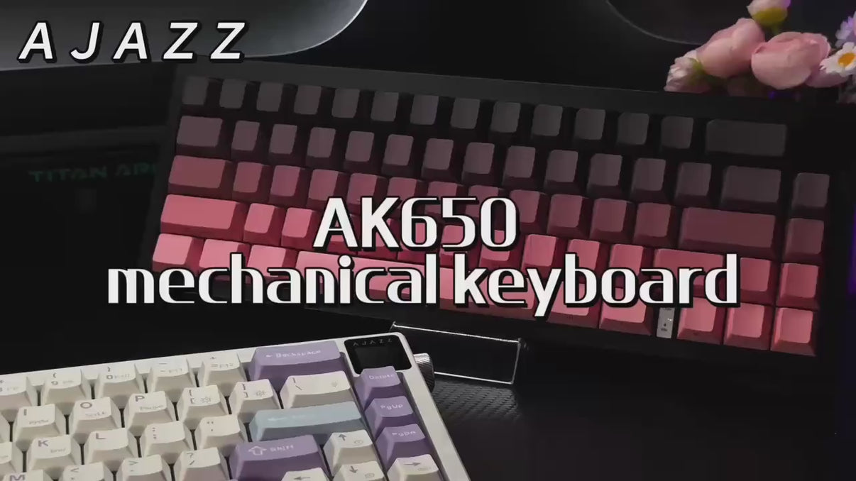 AJAZZ AK650 Mechanical Keyboard 5000mAh Battery Hot-Swap Wired/Bluetoo ...