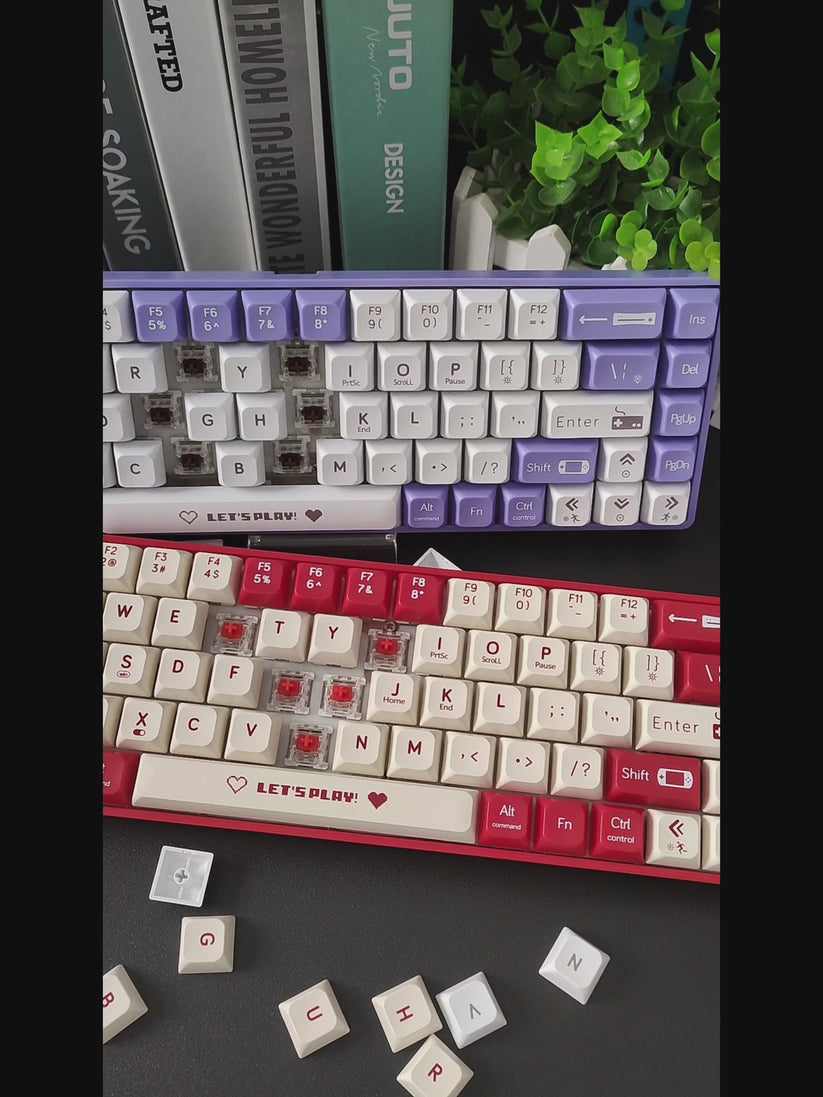 AJAZZ AK680 Keyboard wired Mixed color lights Dual key caps Full key h ...