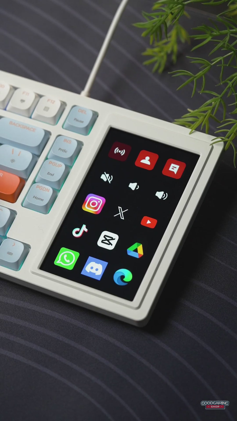 81 key Touch Screen Low Profile Mechanical Keyboard with 4.33inch Large ...